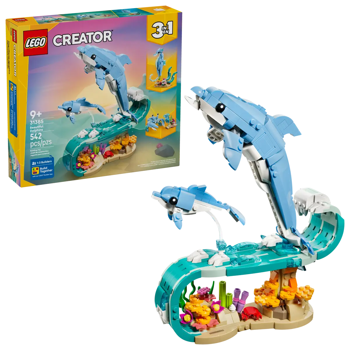 LEGO® Creator 3in1 Sea Animals: Beautiful Dolphins (31385) – Sir Troy's ...